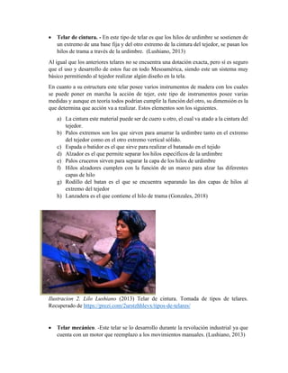 Telar de lanzadera- Tejido plano | PDF