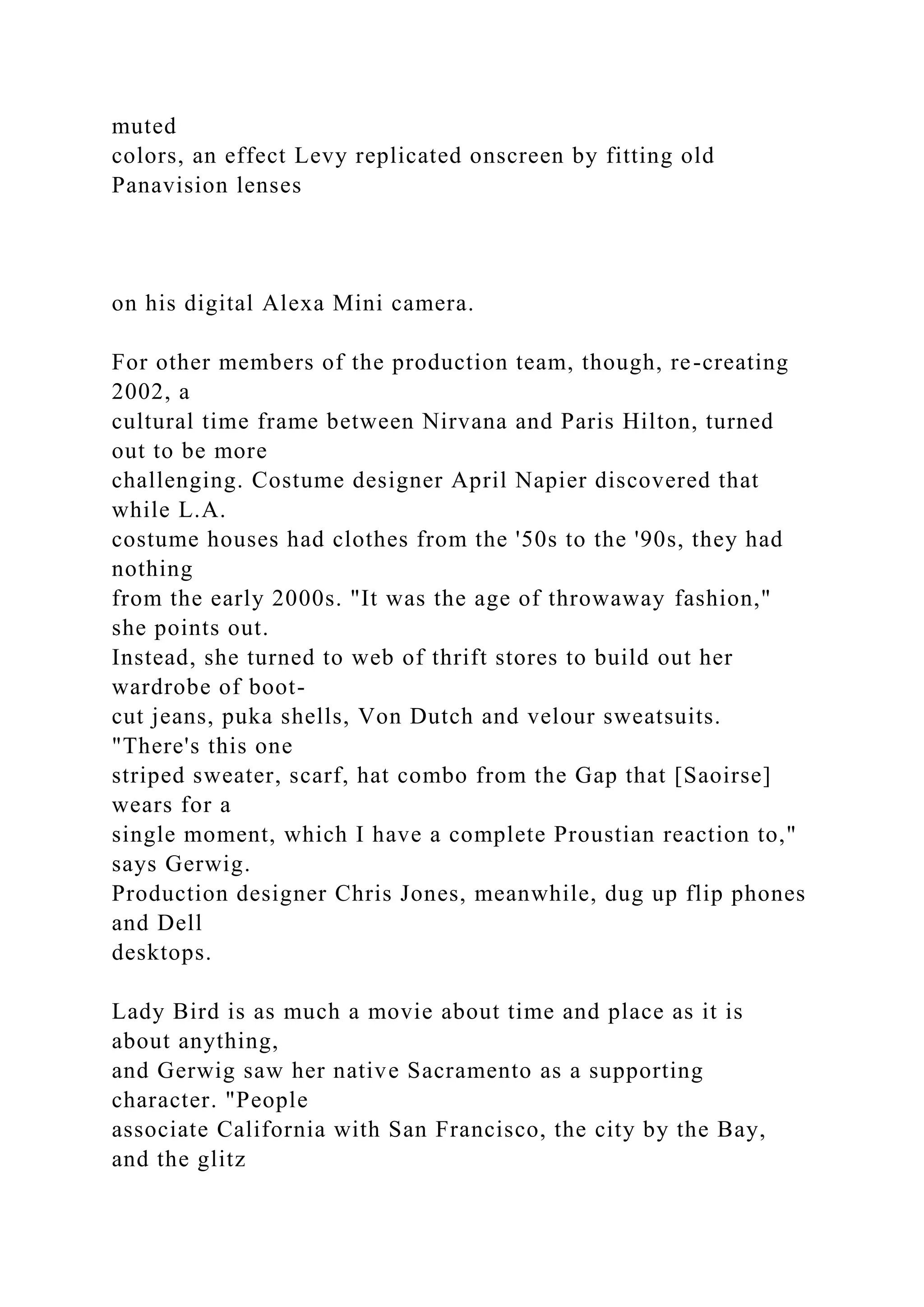 Lady Bird How Greta Gerwig Re-created 2002 to Tell Her Co.docx