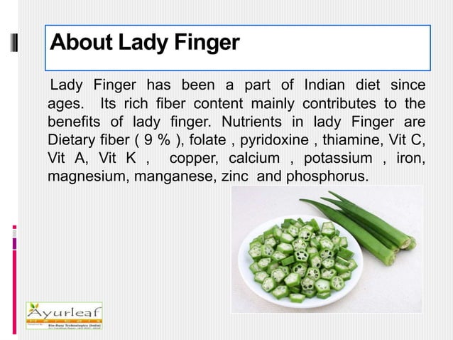 Health benefits Of Lady Finger | PPTX