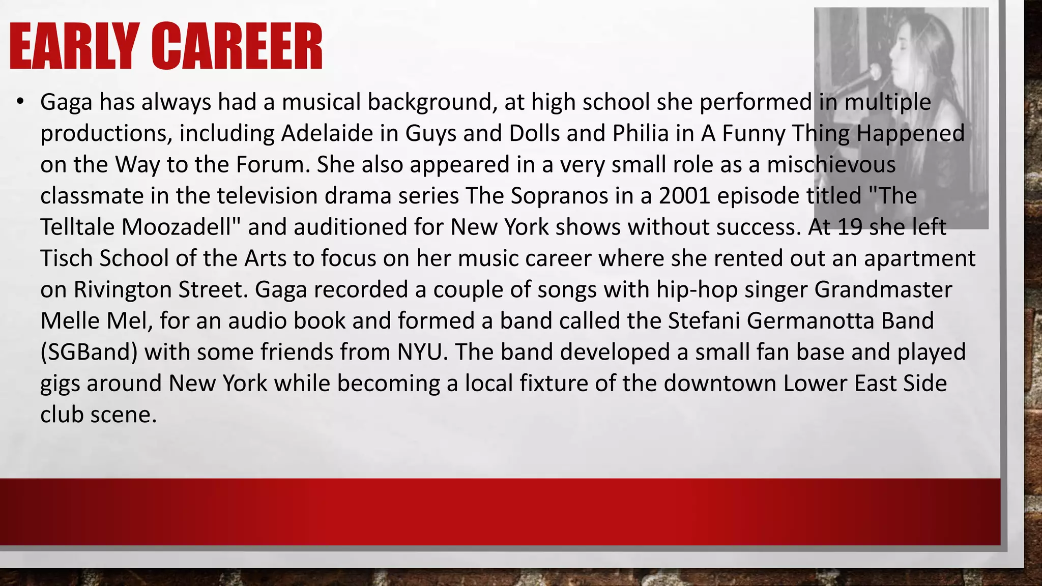 Lady Gaga Biography - Leah Booker | PPT