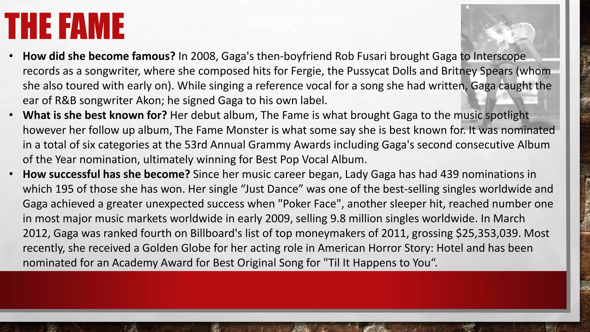 Lady Gaga Biography - Leah Booker | PPT