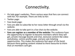 Lady gaga website analysis | PPTX