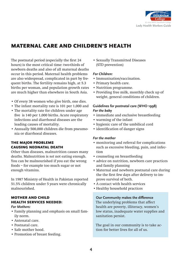 Lady Health Workers Guide | PDF
