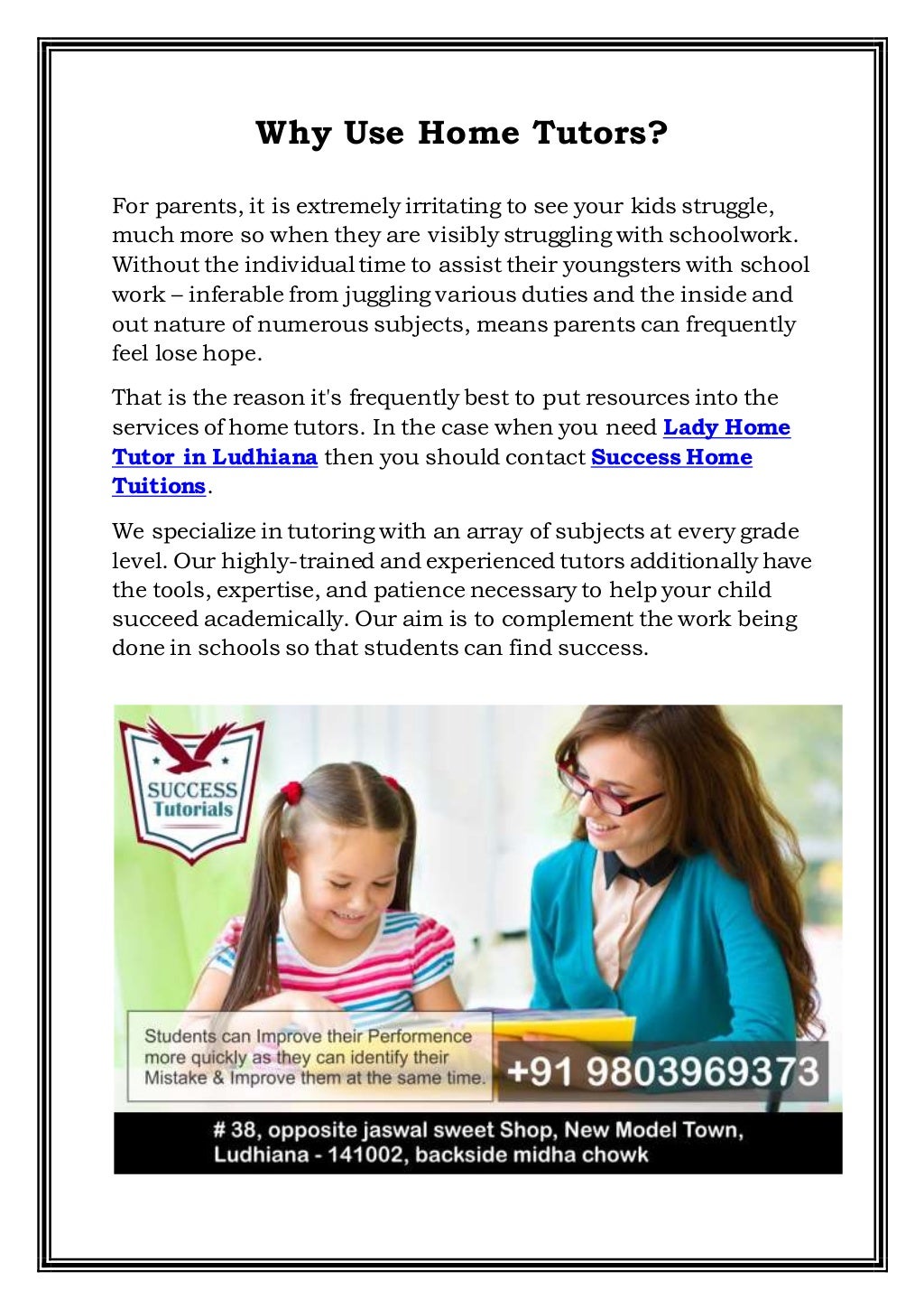 Lady Home Tutor In Ludhiana Lady Home Tutor In Ludhiana