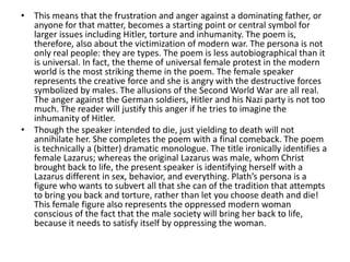 Lady lazarus' | PPTX