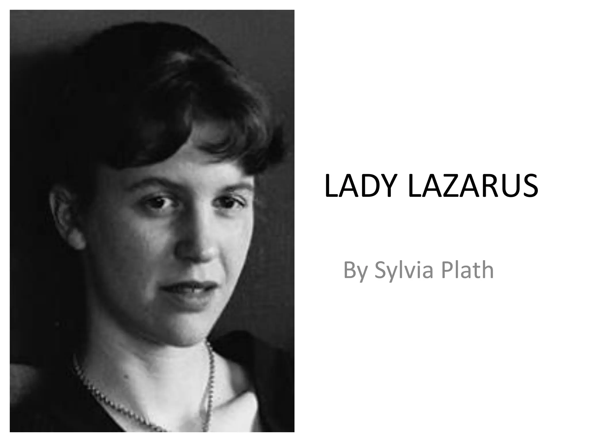 Exploring the Depths of 'Lady Lazarus' by Sylvia Plath | PDF | Christianity | Religion ...