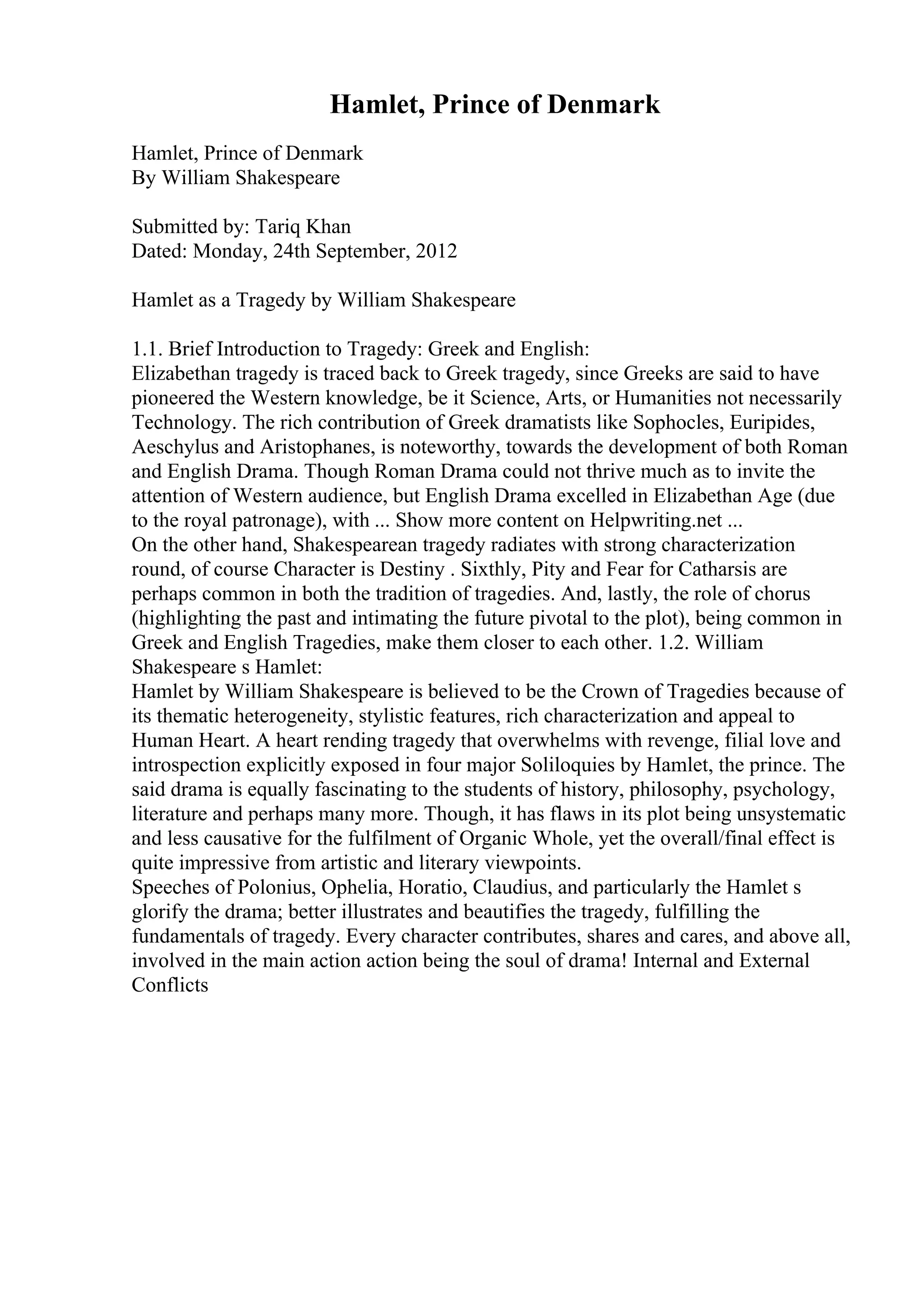 Lady Macbeth Character Analysis Essay | PDF