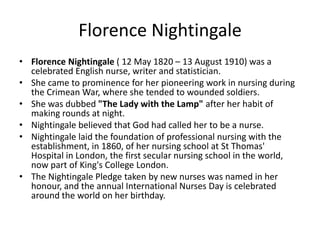 Lady with the lamp | PPT