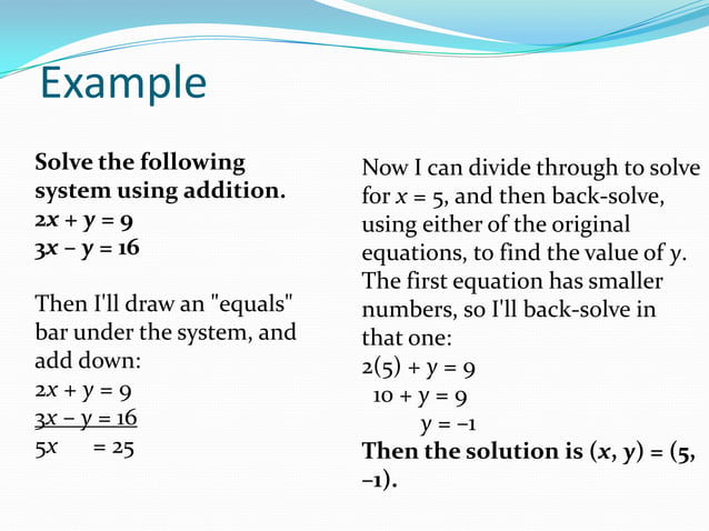 Linear Algebraic Ecuations Ppt