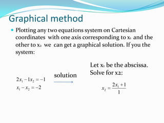 LINEAR ALGEBRAIC ECUATIONS | PPT