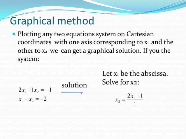 Linear Algebraic Ecuations Ppt