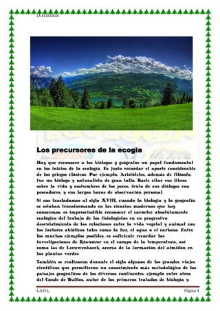 La ecologia | DOCX