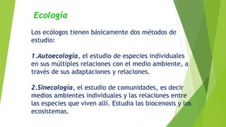 LA ECOLOGIA EXPO CUIDANDO EL MEDIO AMBIENTE | PPTX