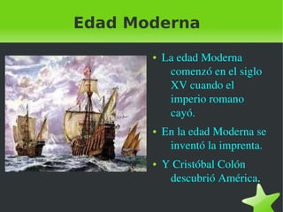 La edades de la historia. | ODP