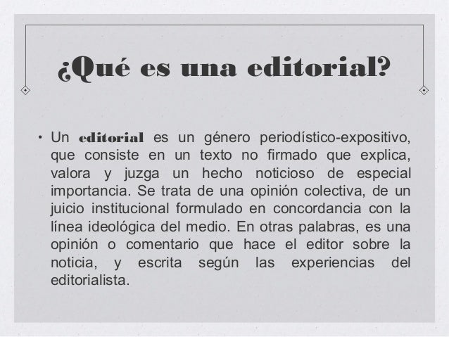 La editorial
