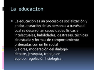 La educación | PPTX
