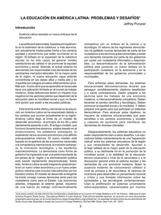 La educación en américa latina | PDF