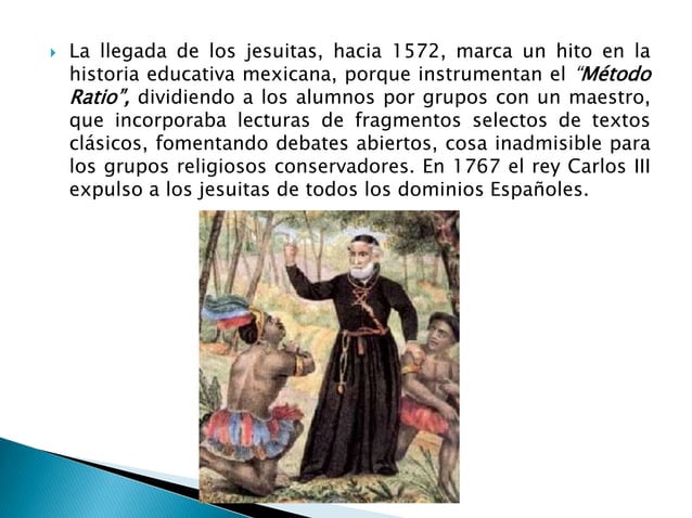 La educación en la época colonial