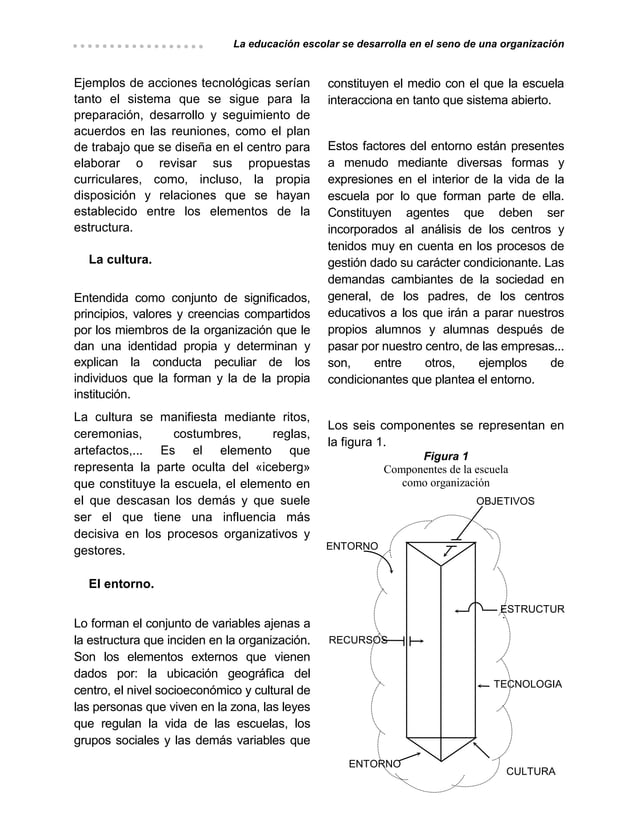 La educaci n escolar se desarrolla en el seno de una organicaci__n - seraf__n antunez | PDF
