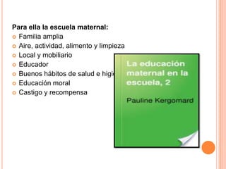 La educación maternal en la escuela | PPTX