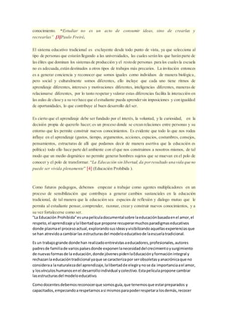 La educación prohibida | DOCX