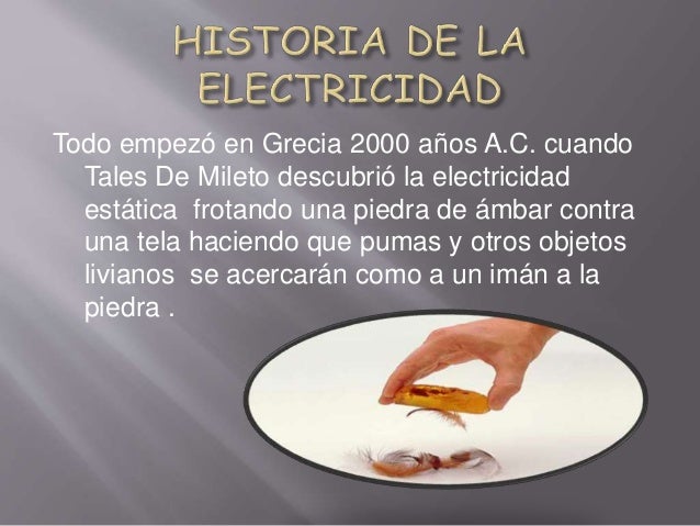 Historia De La Electricidad