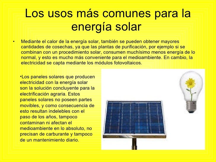 Energa Solar Tipos Usos Caractersticas Y Ejemplos
