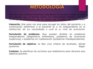 la enfermeria gerontologica en la atencion al paciente adulto | PPTX