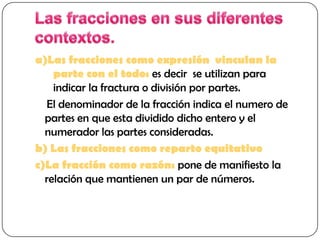 La enseñanza de las fracciones | PPTX