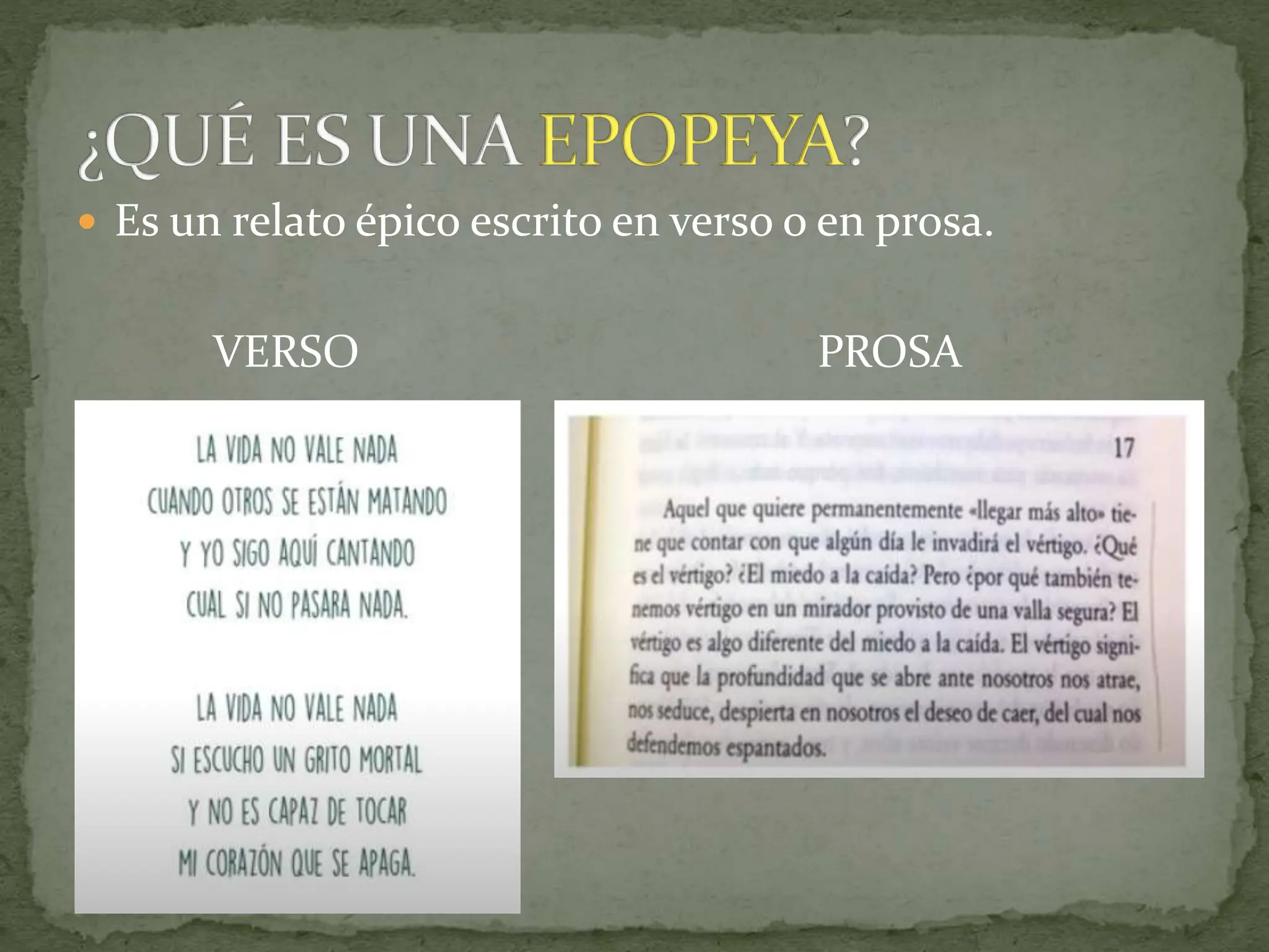 LA EPOPEYA caracteristicas, elementos, descripcion de personajes y ...