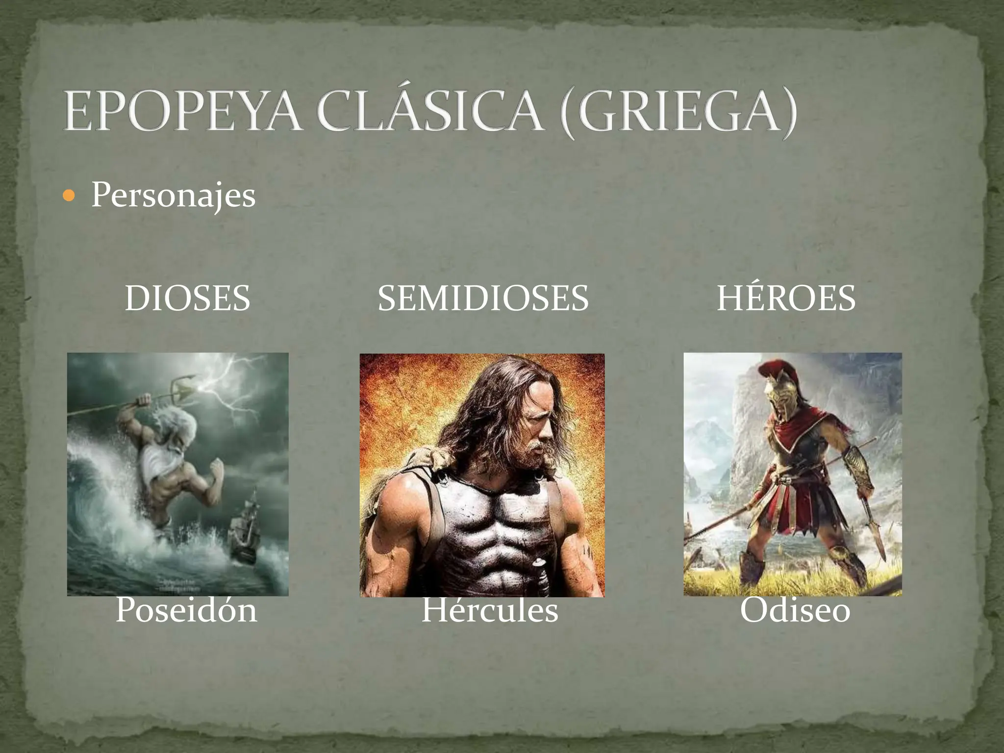 LA EPOPEYA caracteristicas, elementos, descripcion de personajes y ...