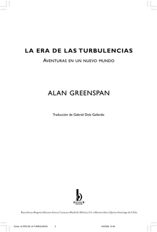 La era de las turbulencias de alan greenspan | PDF