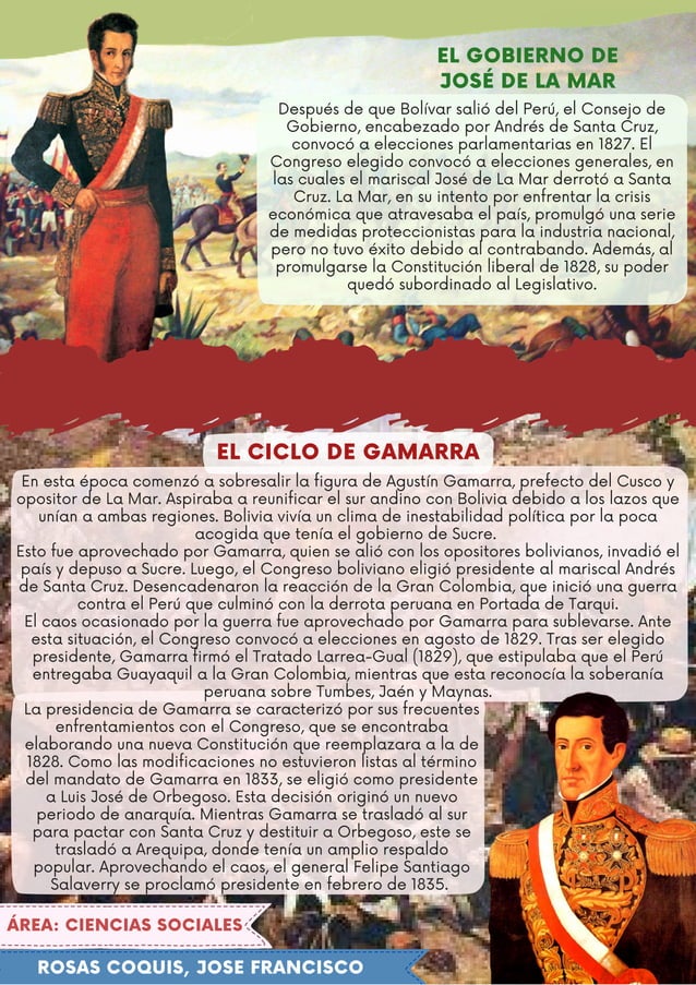 LA ERA DE LOS CAUDILLOS.o primer militarismo en el perú pdf | PDF