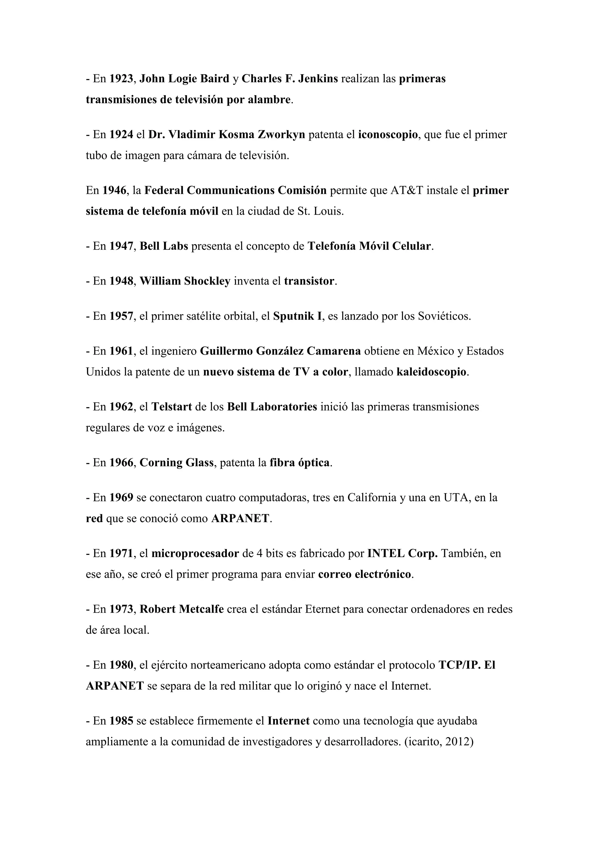 La era digital y la era de las telecomunicaciones | PDF