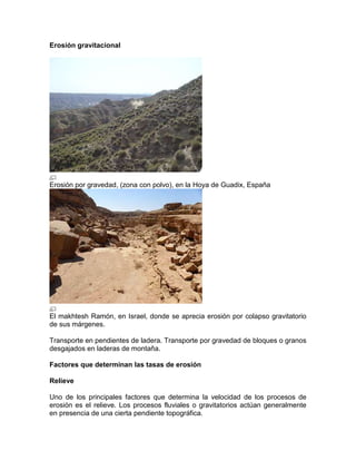 La erosión laboratorio | DOCX
