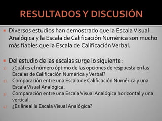 La escala visual analógica | PPTX