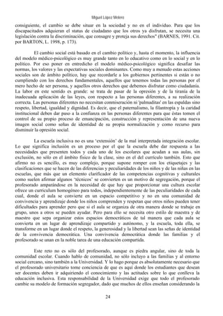 La escuela inclusiva miguel lopez melero | PDF