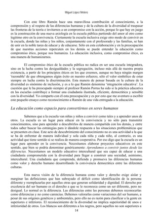 La escuela inclusiva miguel lopez melero | PDF
