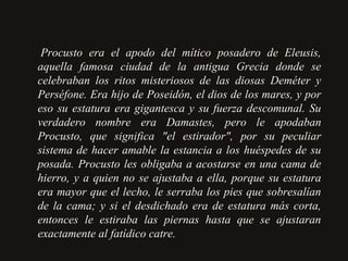 La espada de damocles [+] cama de procusto | PPT
