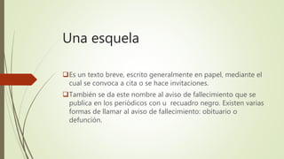 La esquela 2ª g. | PPTX