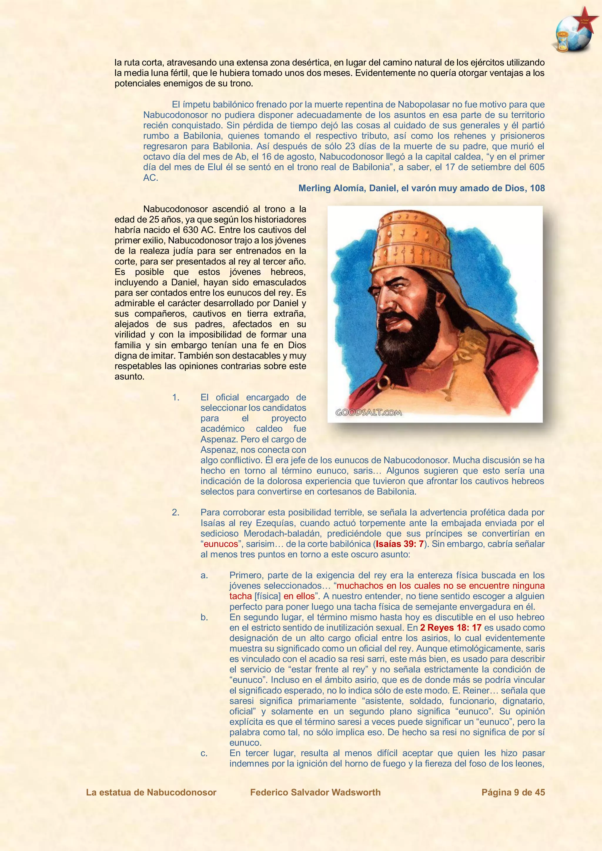 La estatua de nabucodonosor | PDF
