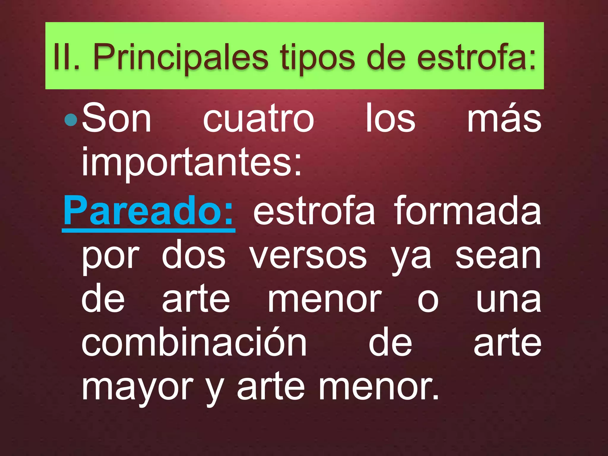 La estrofa | PPTX