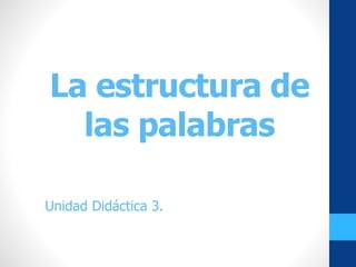La estructura de las palabras | PPTX