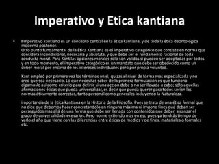 La etica en kant | PPTX
