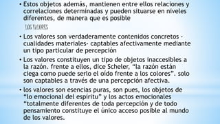 La Ética material de los valores. | PPTX