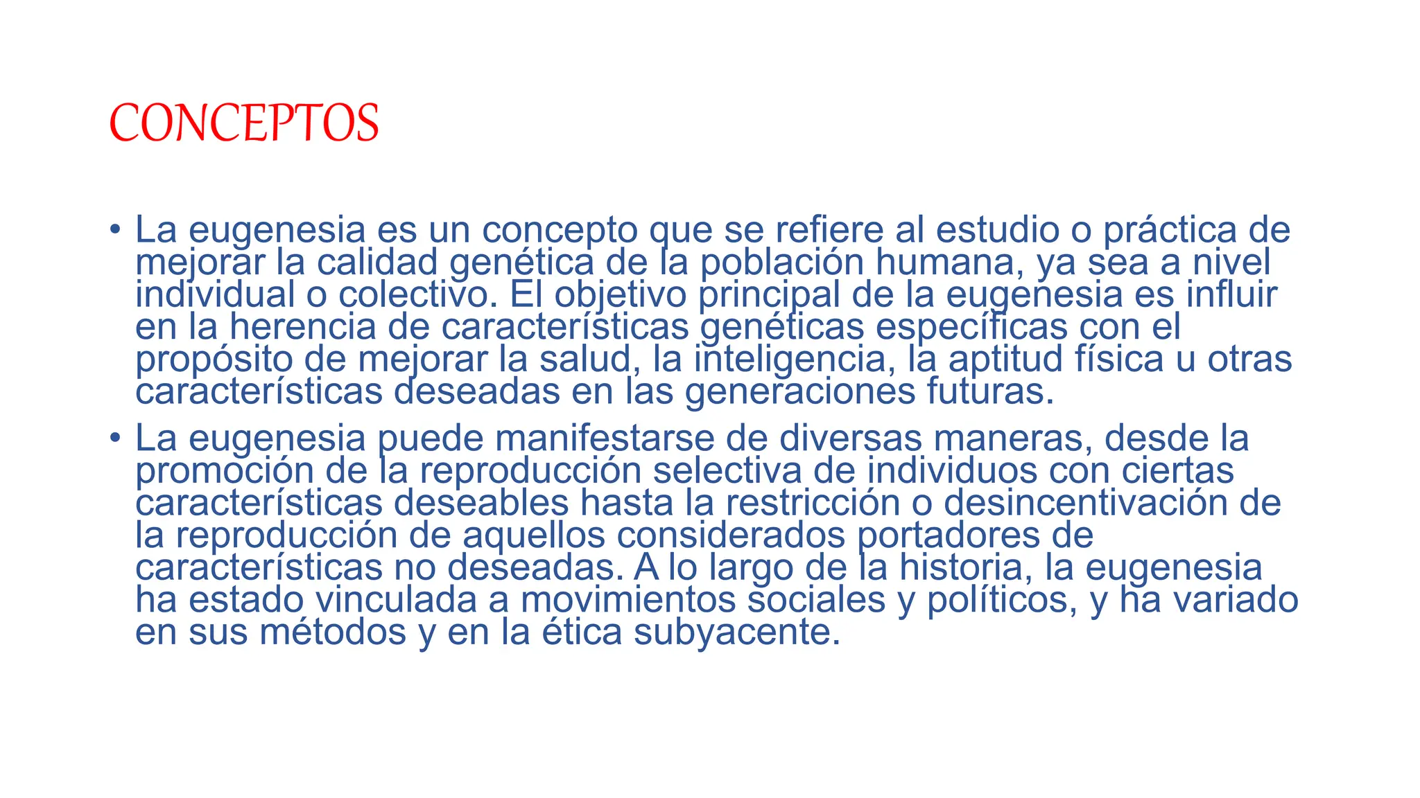 La Eugenesia.pptx,investigación sobre este fenomeno | PPT