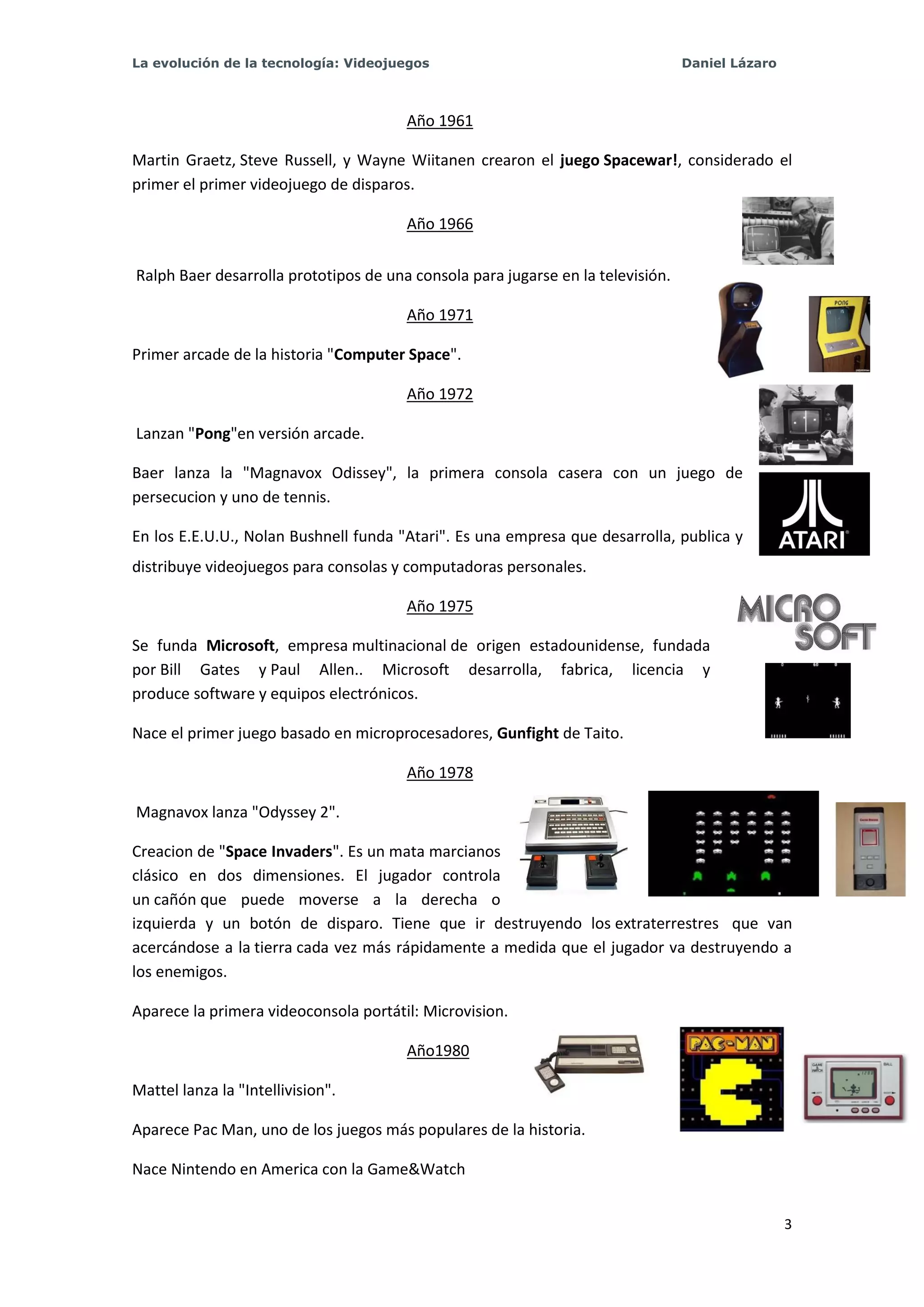 La evolución de la tecnología Videojuegos | PDF