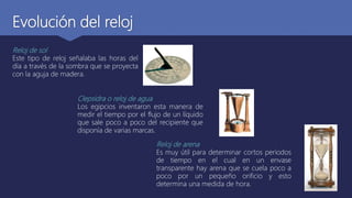 La evolución del reloj | PPTX