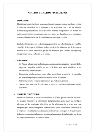 La evolución en la utilización de las razones financieras o ratios | PDF