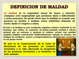 LA EVOLUCIÓN DE LA MALDAD | PPT